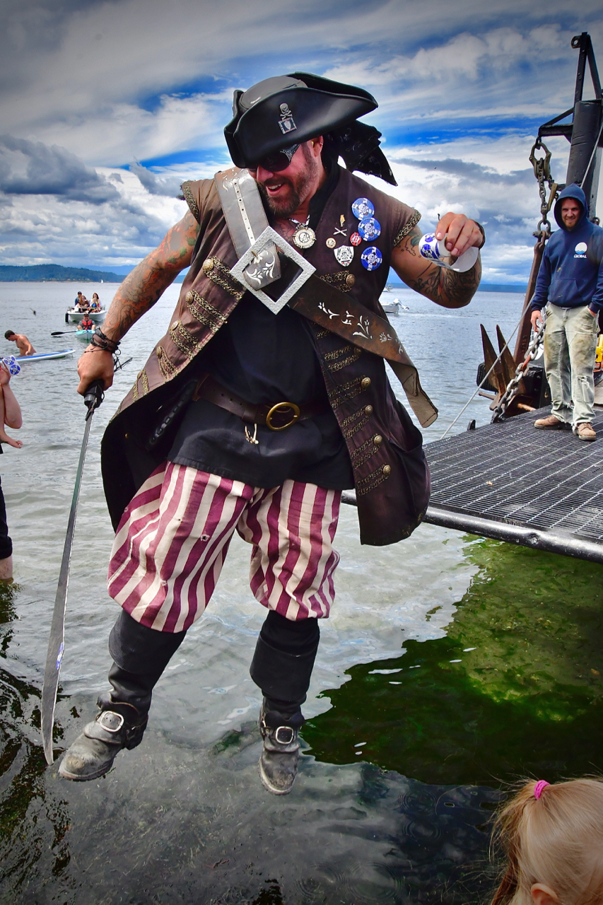 The Seafair Pirates stormed Alki Beach on July 7